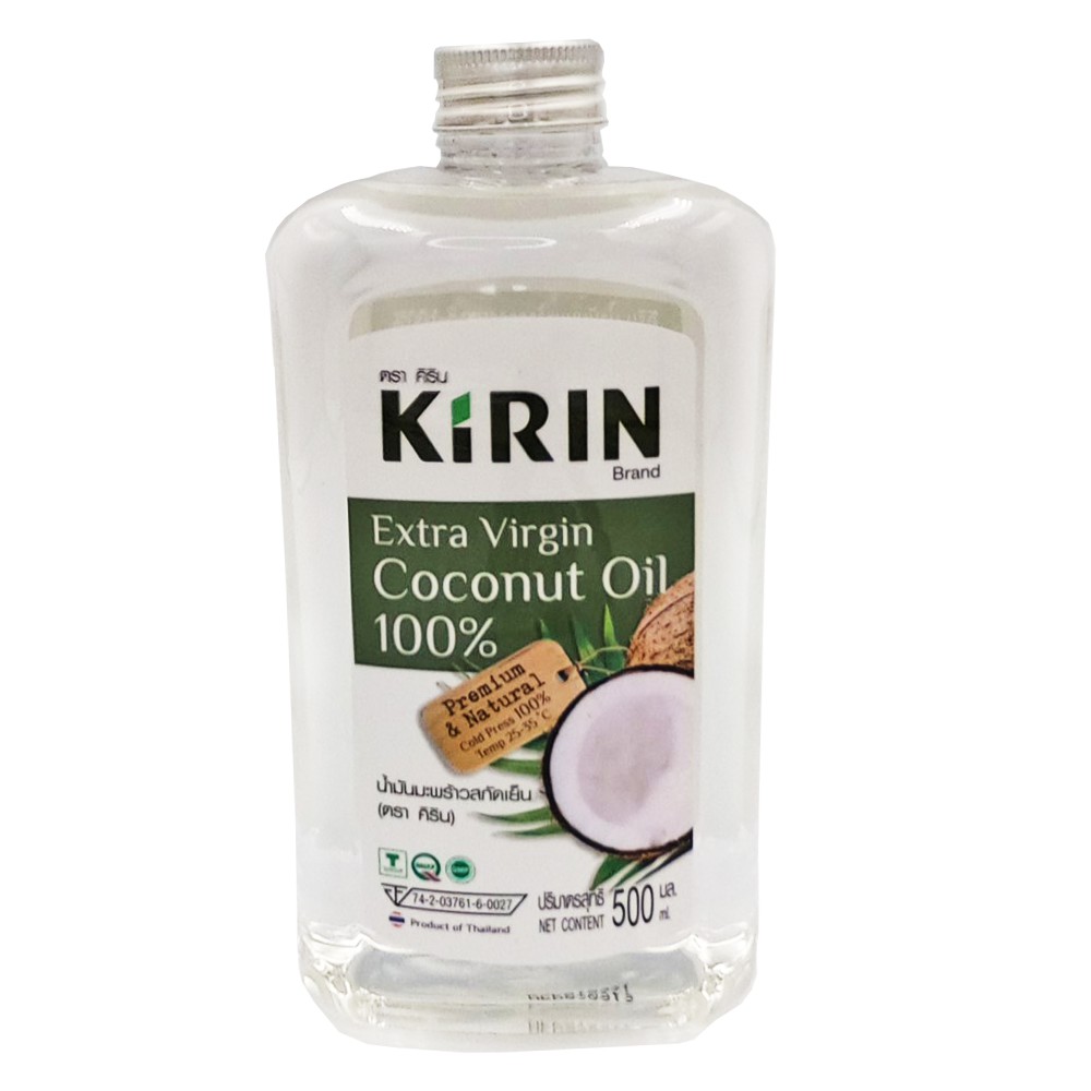 น้ำมันมะพร้าวสกัดเย็นบริสุทธิ์ จากธรรมชาติ เกรดพรีเมียม ตรา คิริน KIRIN EXTRA VIRGIN COCONUT OIL ...