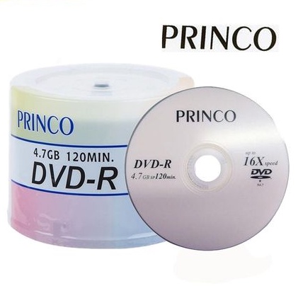 แผ่นดีวีดี DVD-R PRINCO 4.7GB 120Min Pack 50 แผ่น. | Shopee Thailand