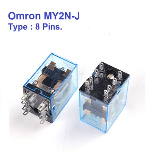 Omron Relay รีเลย์ 220 VAC MY2N-J แบบ 8 ขา (พร้อมแถม Socket) | Shopee Thailand