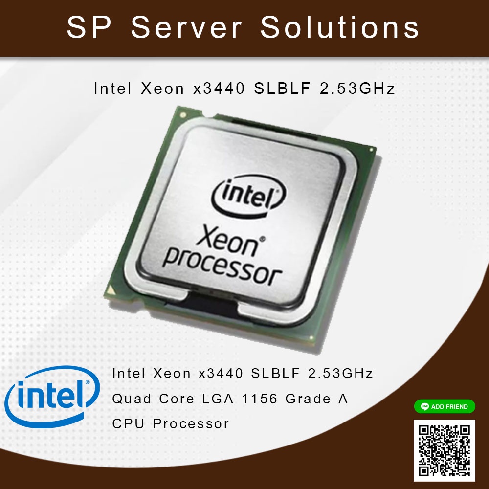 Intel Xeon x3440 SLBLF 2.53GHz Quad Core LGA 1156 Grade A CPU Processor (สินค้ารับประกัน 30 วัน ...