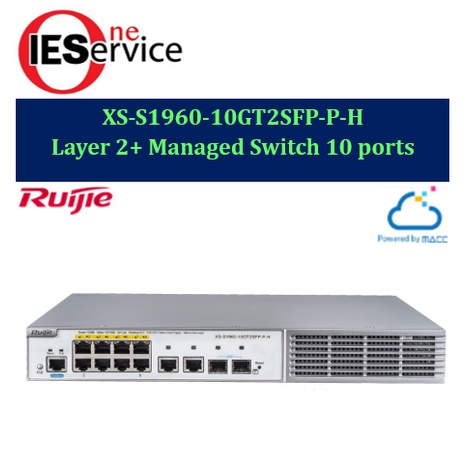 Ruijie Reyee XS-S1960-10GT2SFP-P-H Layer 2+ Managed Switch 10 ports ...