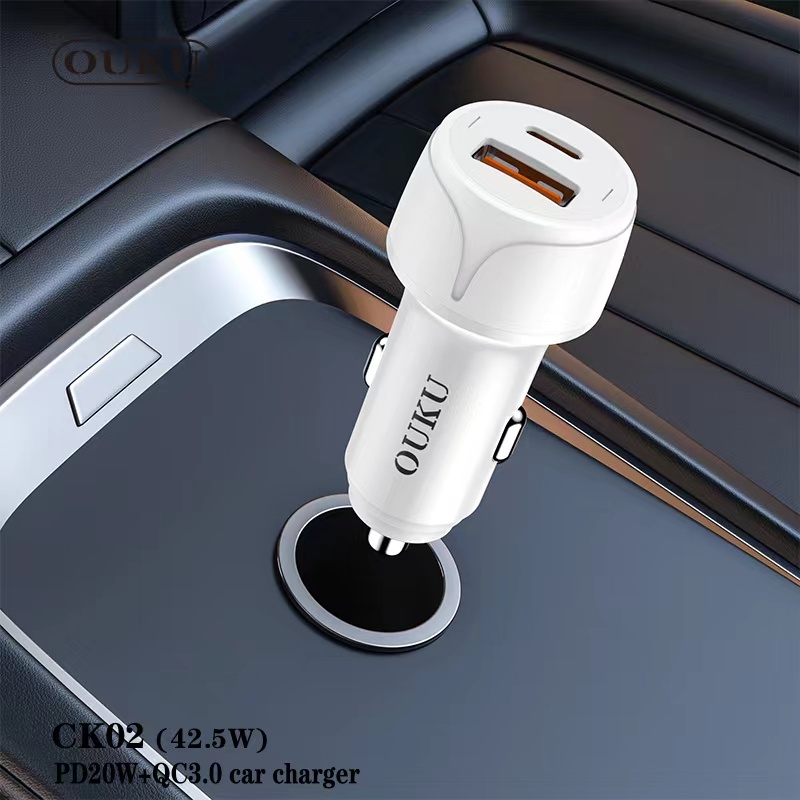 "NEW" OUKU CK02 ที่ชาร์จแบตในรถ ชาร์จเร็ว อะแดปเตอร์ชาร์จในรถ 1ช่อง usb ...
