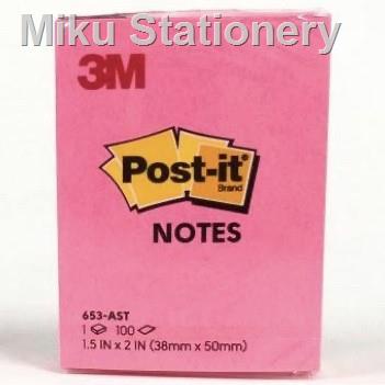 Post it note 3M No.653 ขนาดเล็ก 1.5 x 2 นิ้ว กระดาษโน้ต มีกาวในตัว โพ ...