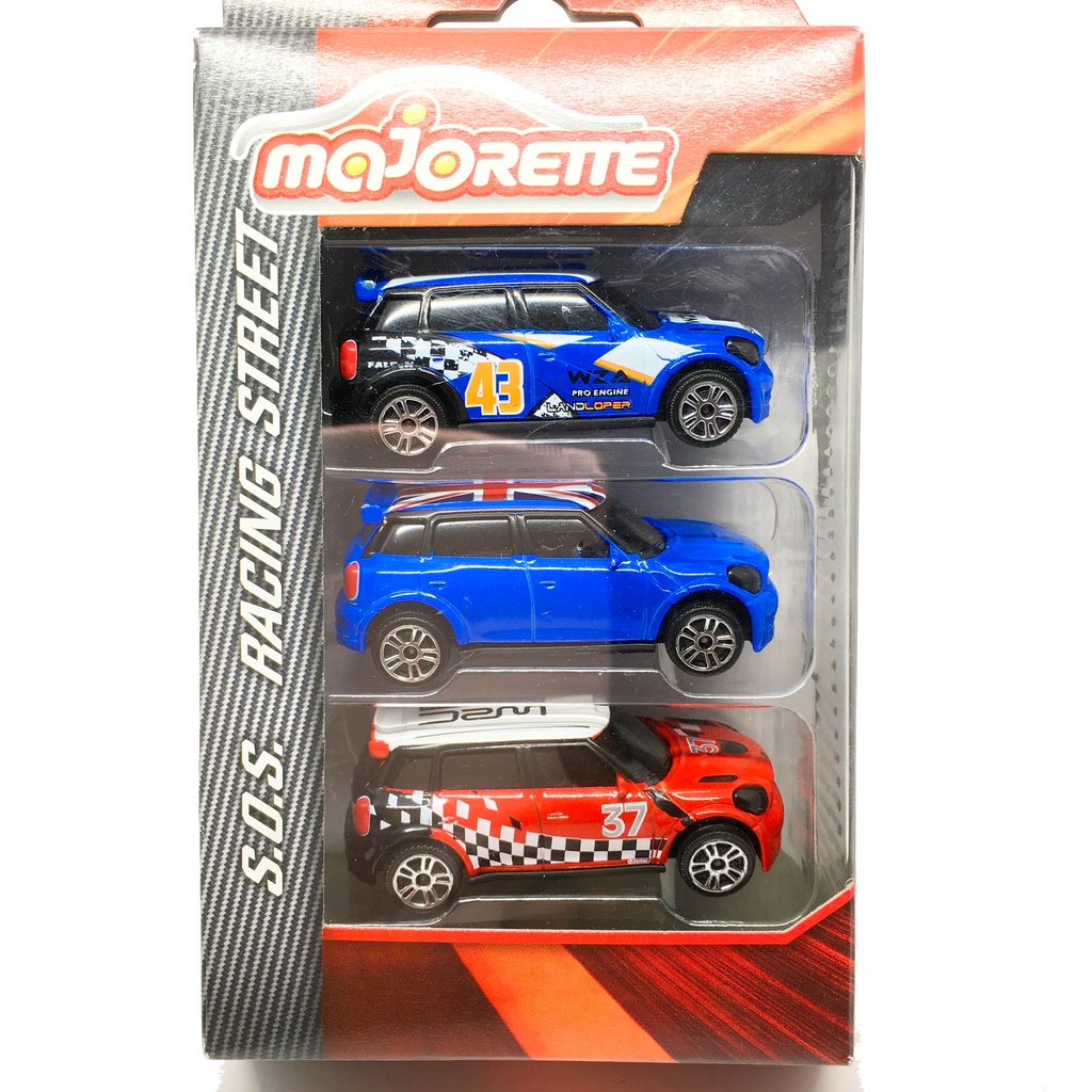 Majorette Mini Cooper WRC Pack 3 - no.48, no.37, Union Jack in Box Set ...