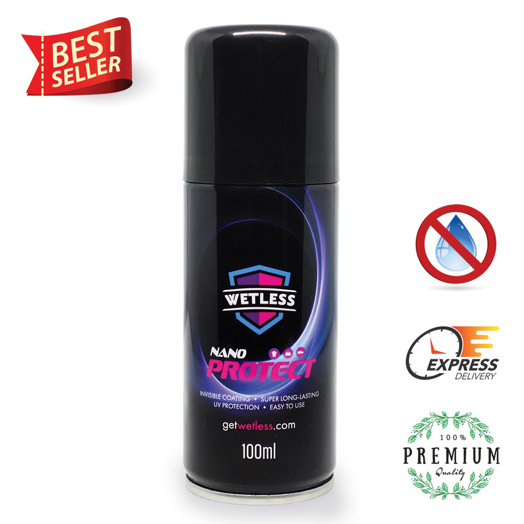 สเปรย์กันน้ำ WETLESS Nano Technology Protective Spray (100 ml) | Shopee ...