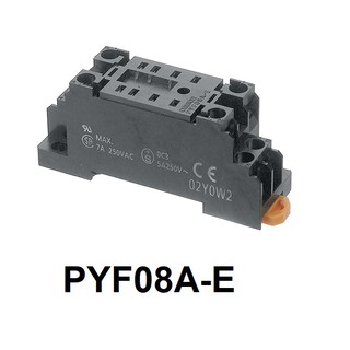 PYF08A-E - OMRON - ซ็อกเก็ตรีเลย์ (Relay Socket) - จำหน่ายโดย Factomart.com - 8 ขา DPDT, 7A ...