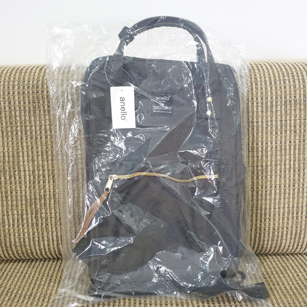 Anello รุ่น Regular Canvas Square Backpack สีดำ | Shopee Thailand