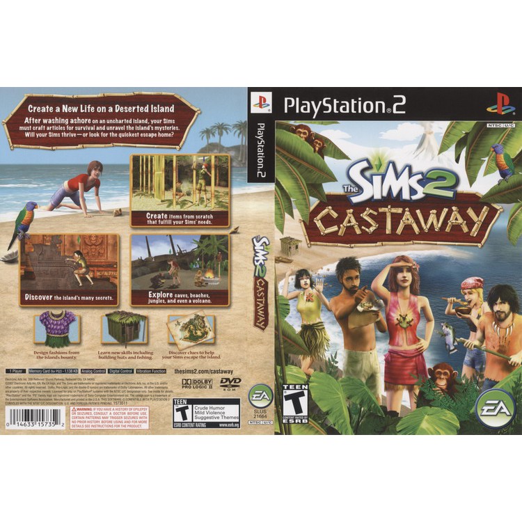 THE SIMS 2 CASTAWAY [PS2 US : DVD5 1 Disc] | Shopee Thailand