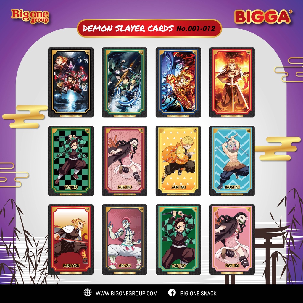 บิ๊กก้า การ์ดพลาสติกเลเซอร์ ดาบพิฆาตอสูร BIGGA Demon Slayer Card 2022 ...