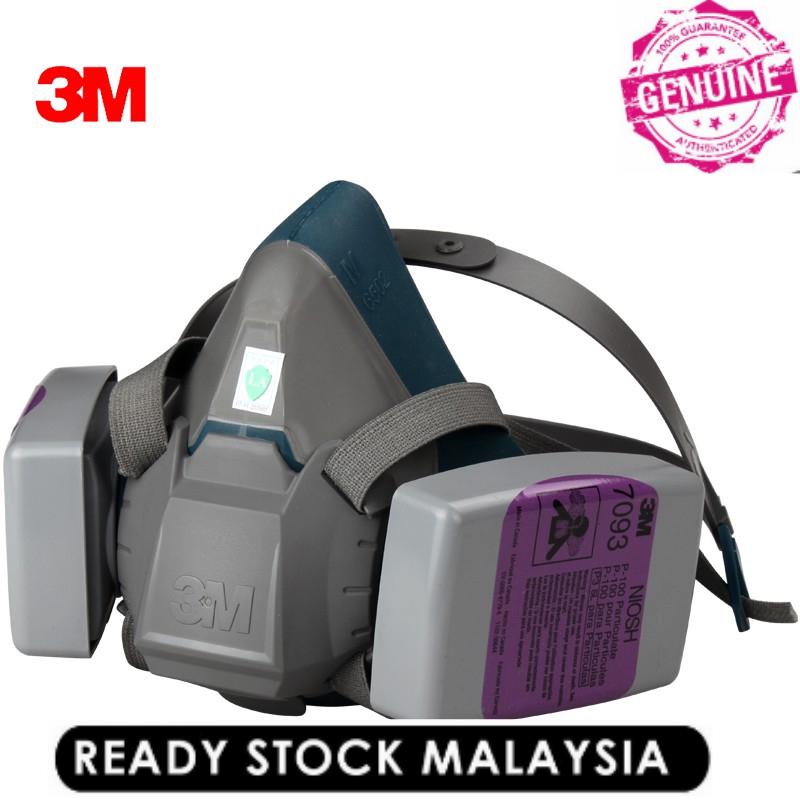 เครื่องช่วยหายใจ แบบครึ่งหน้า 3M 6502QL และตัวกรอง 3M 7093 P100 | Shopee Thailand