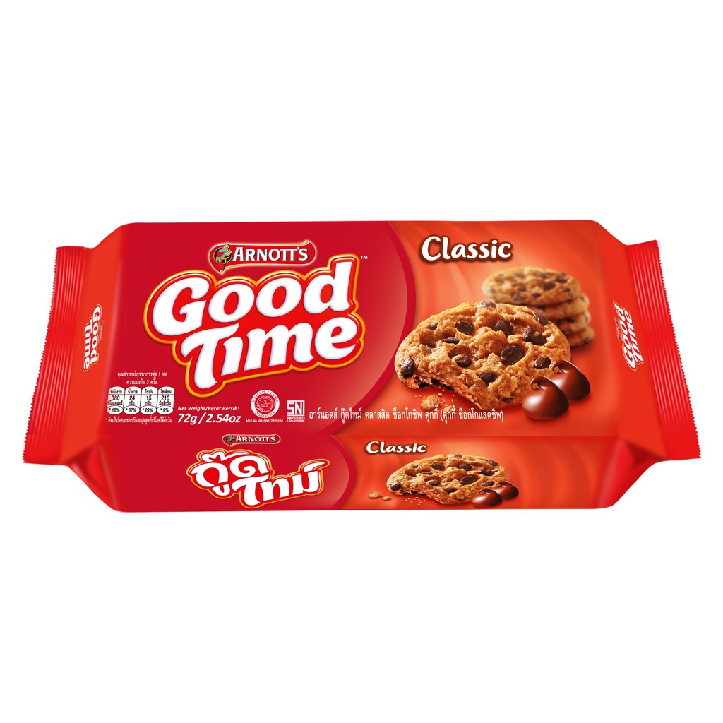 Arnott's Good Time อาร์นอตส์ กู๊ดไทม์ คุกกี้รสกาแฟผสมช็อกโกแลตชิพ ขนาด ...