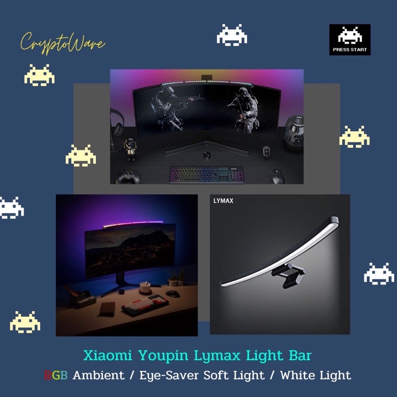 [พร้อมส่งจากไทย] Xiaomi Youpin Lymax Pro Light Bar LED / RGB / Soft light ถนอมสายตา/Remote ...