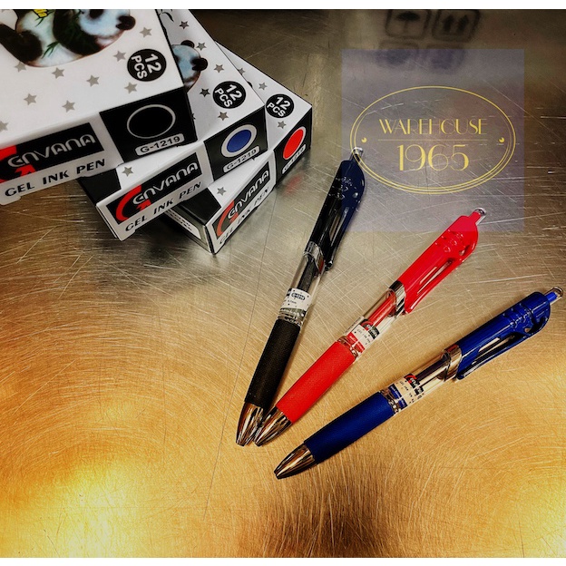 [12 ชิ้น] ปากกาหมึกเจล Genvana แพนด้า 0.7 mm หมึกน้ำเงิน ดำ หรือแดง ...