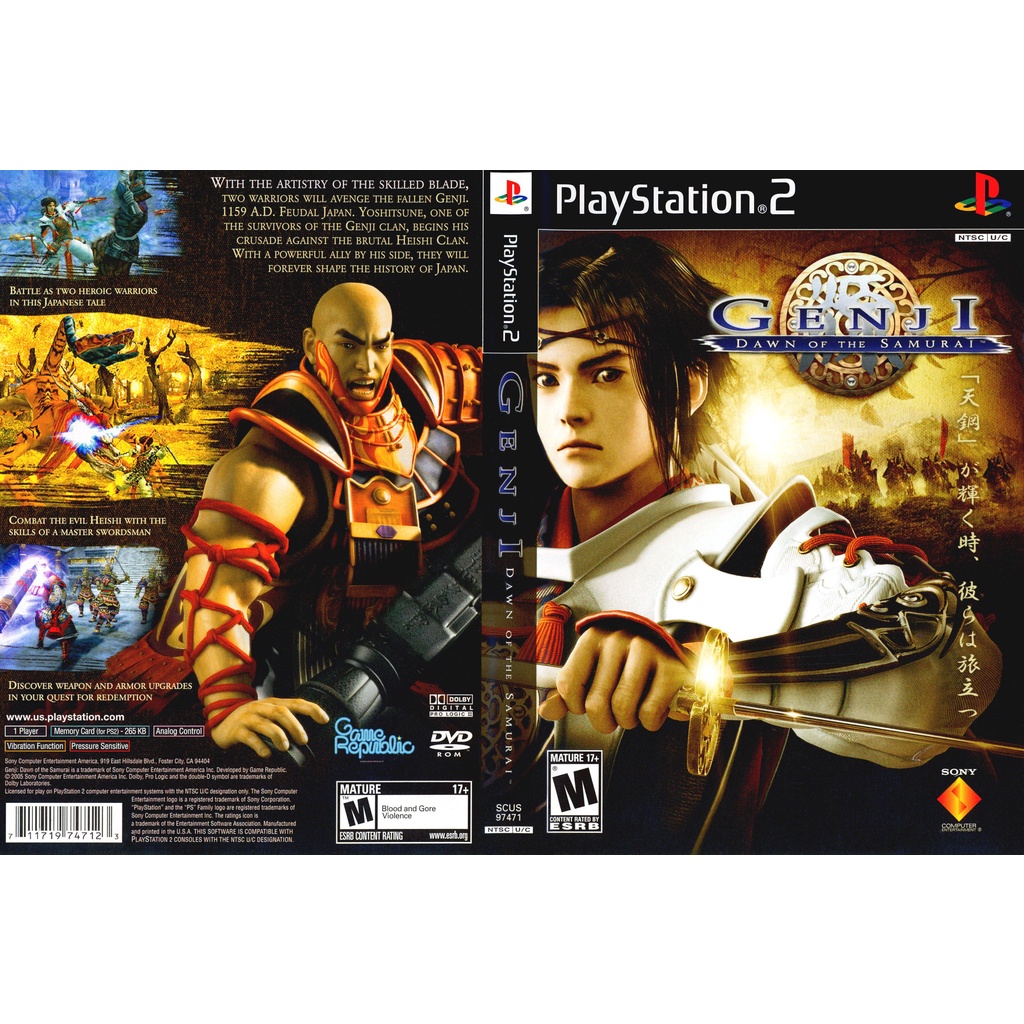 แผ่นเกมส์ PS2 Genji - Dawn of the Samurai คุณภาพ ส่งไว (DVD) | Shopee ...