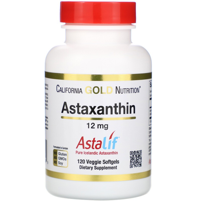 California Gold Nutrition, Astaxanthin, AstaLif Pure Icelandic, 12 mg ...