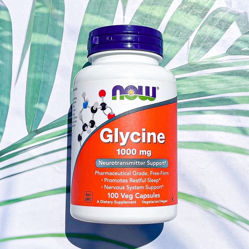 ไกลซีน Glycine 1000 mg 100 Veg Capsules (Now Foods®) | Shopee Thailand