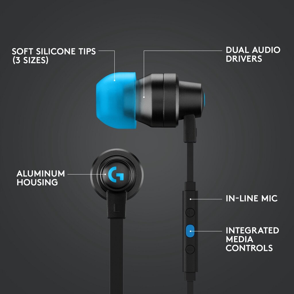 🛵มีส่งด่วน💨 LOGITECH G333 หูฟังเกมมิ่ง GAMING EARPHONES WITH MIC AND ...