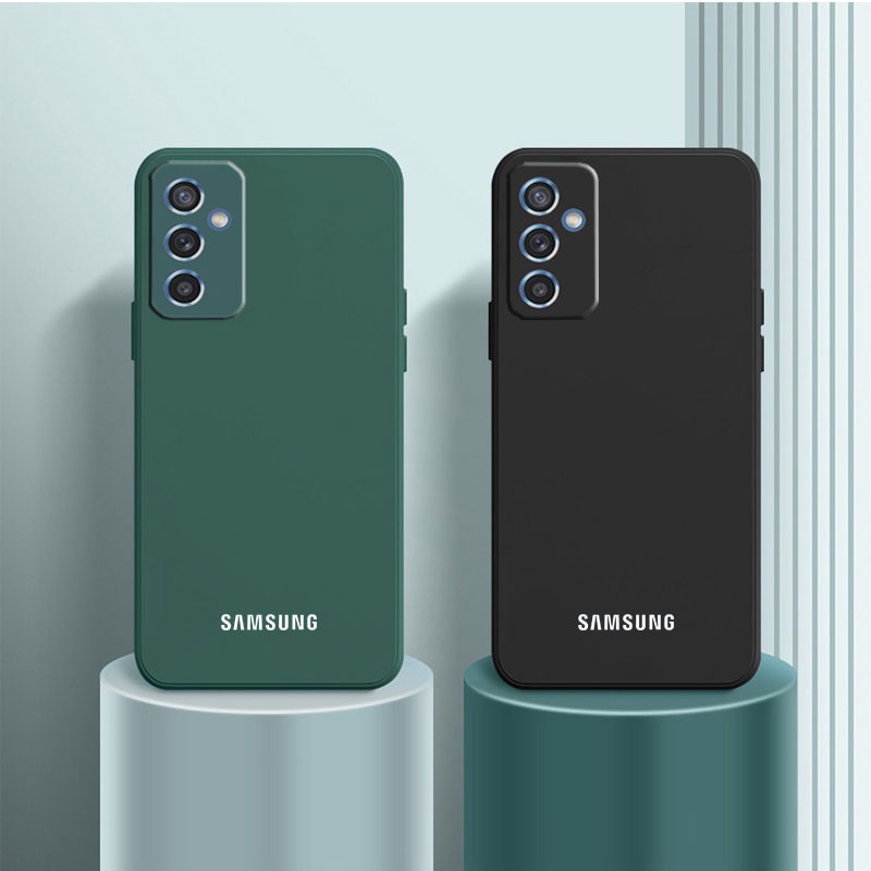 เคสโทรศัพท์มือถือ ซิลิโคน กันกระแทก สีพื้น สําหรับ Samsung Galay A03S ...