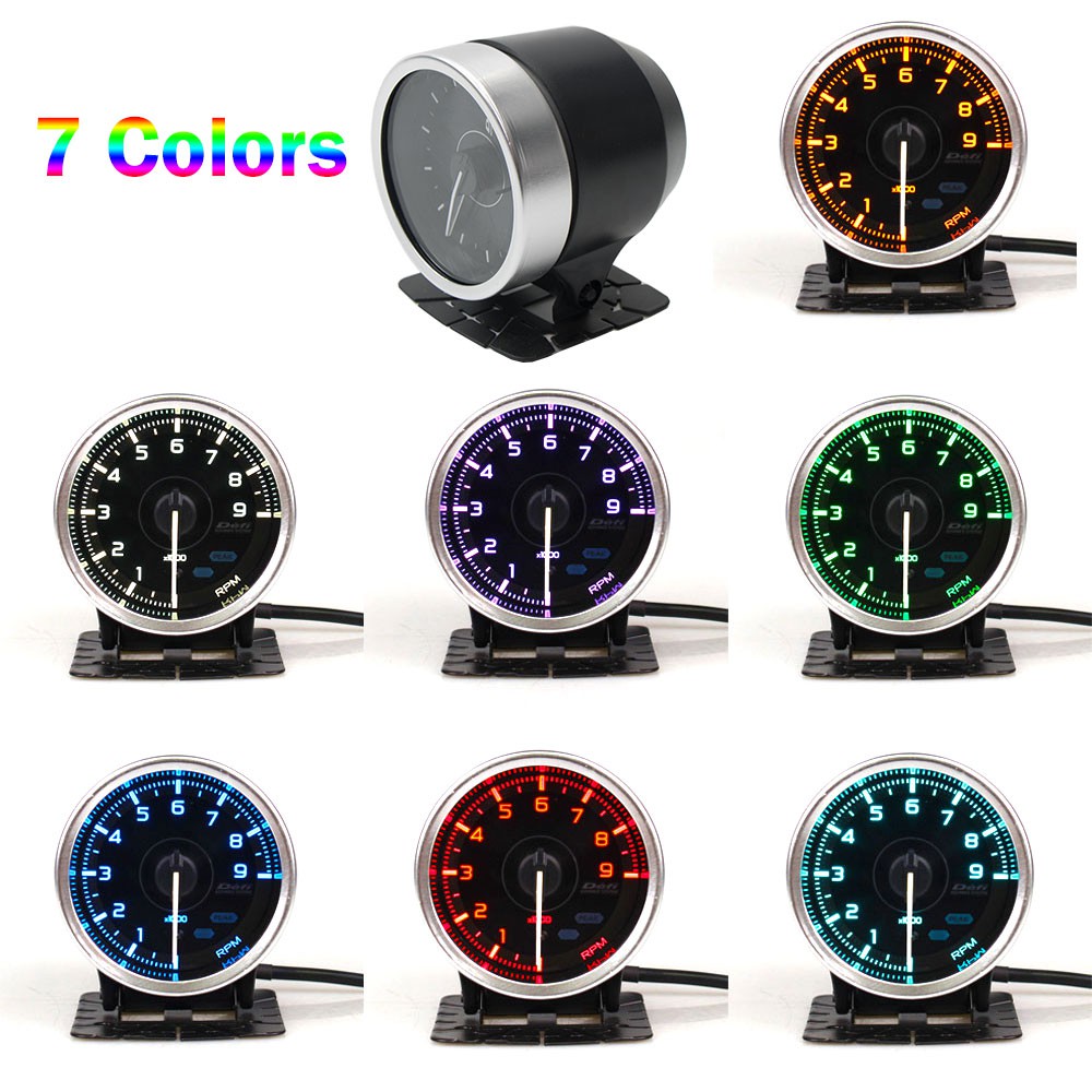 defi meter advance a 1 2 . 5 นิ้ว 60 มม. 7 สีเกจมิเตอร์สําหรับวัดแรงดัน ...