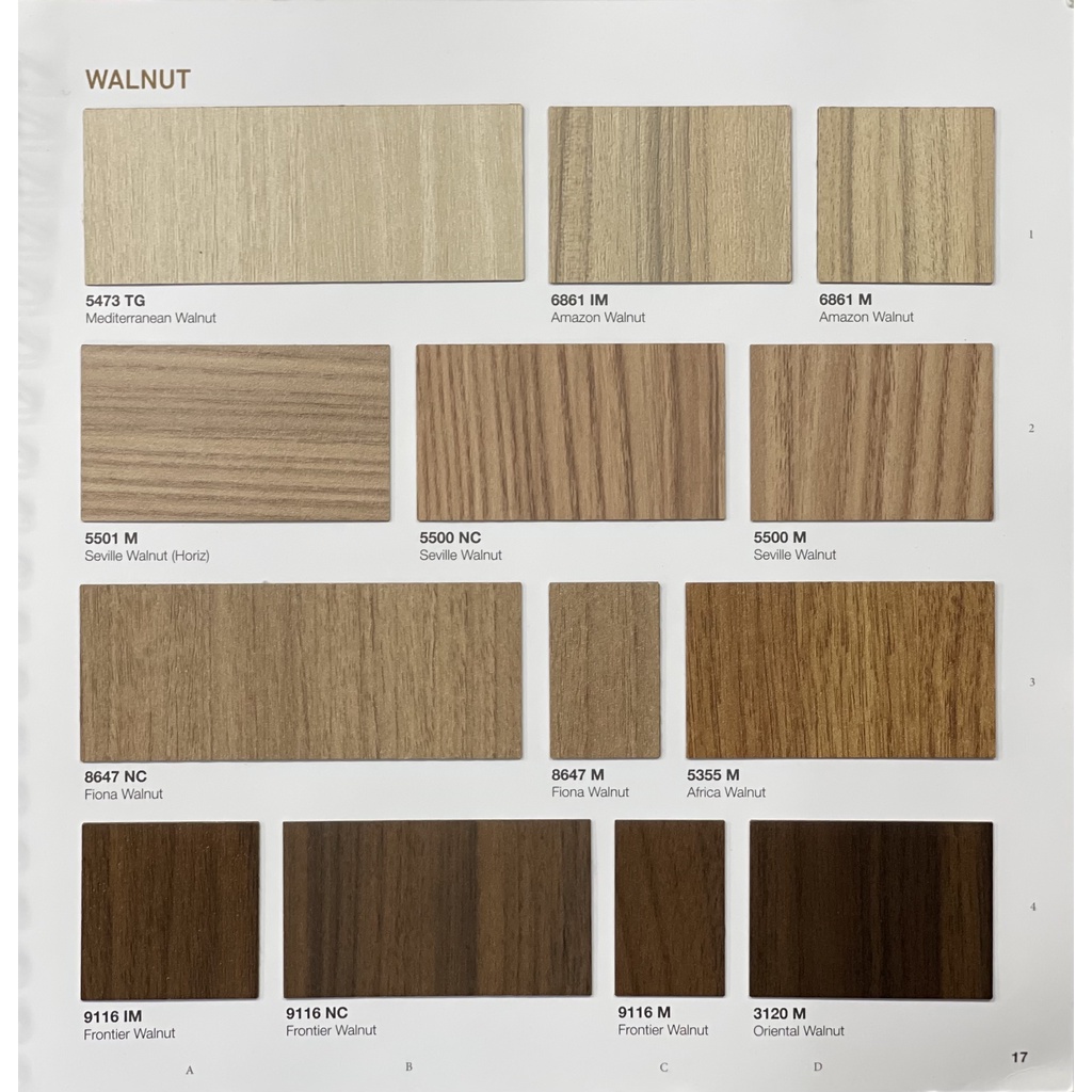 แผ่นลามิเนต TD Board ลายไม้ Walnut ขนาด 120 x 240 ซม. หนา 0.7 มม. ใช้ ...