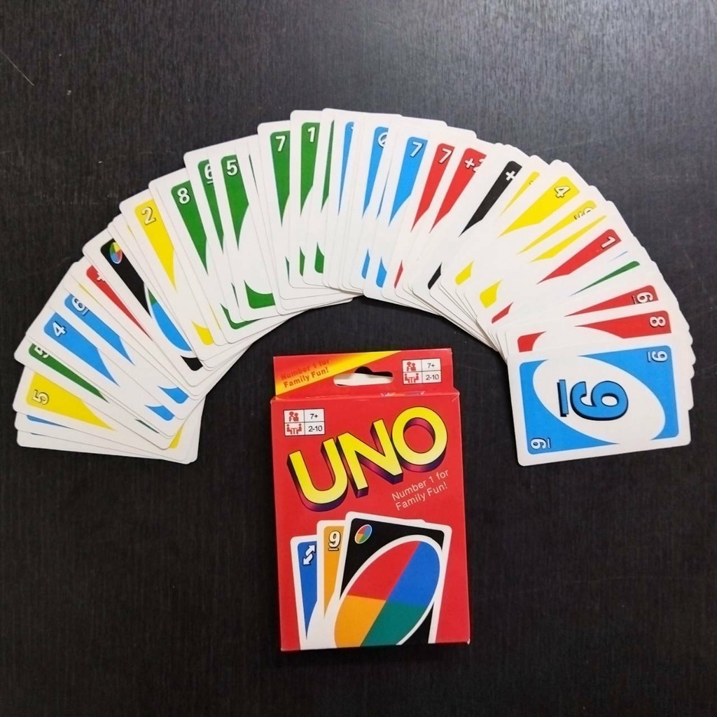 UNO ไพ่อูโน่ อูโน่ การ์ดเกมส์ เกมต่อสีและอักษร อูโน่108ใบ ขนาด 8.5*5.5 ...
