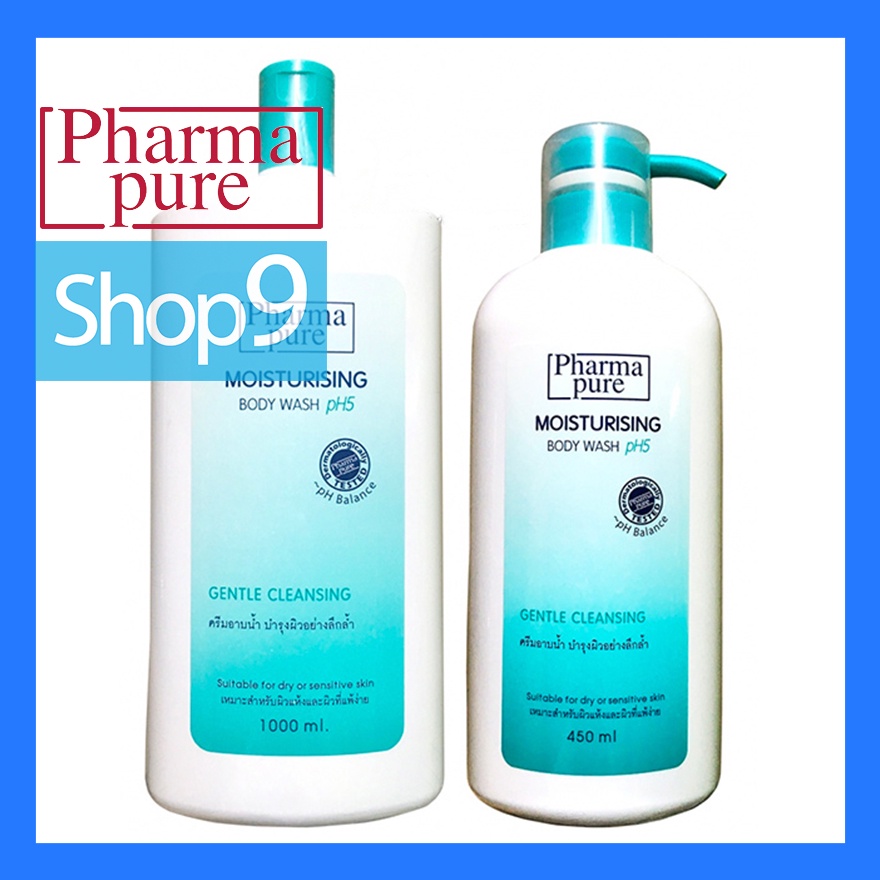 [EXP.05/2027] PHARMAPURE MOISTURISING BODY WASH 1000ML.+450ML.ฟาร์มาเพ ...