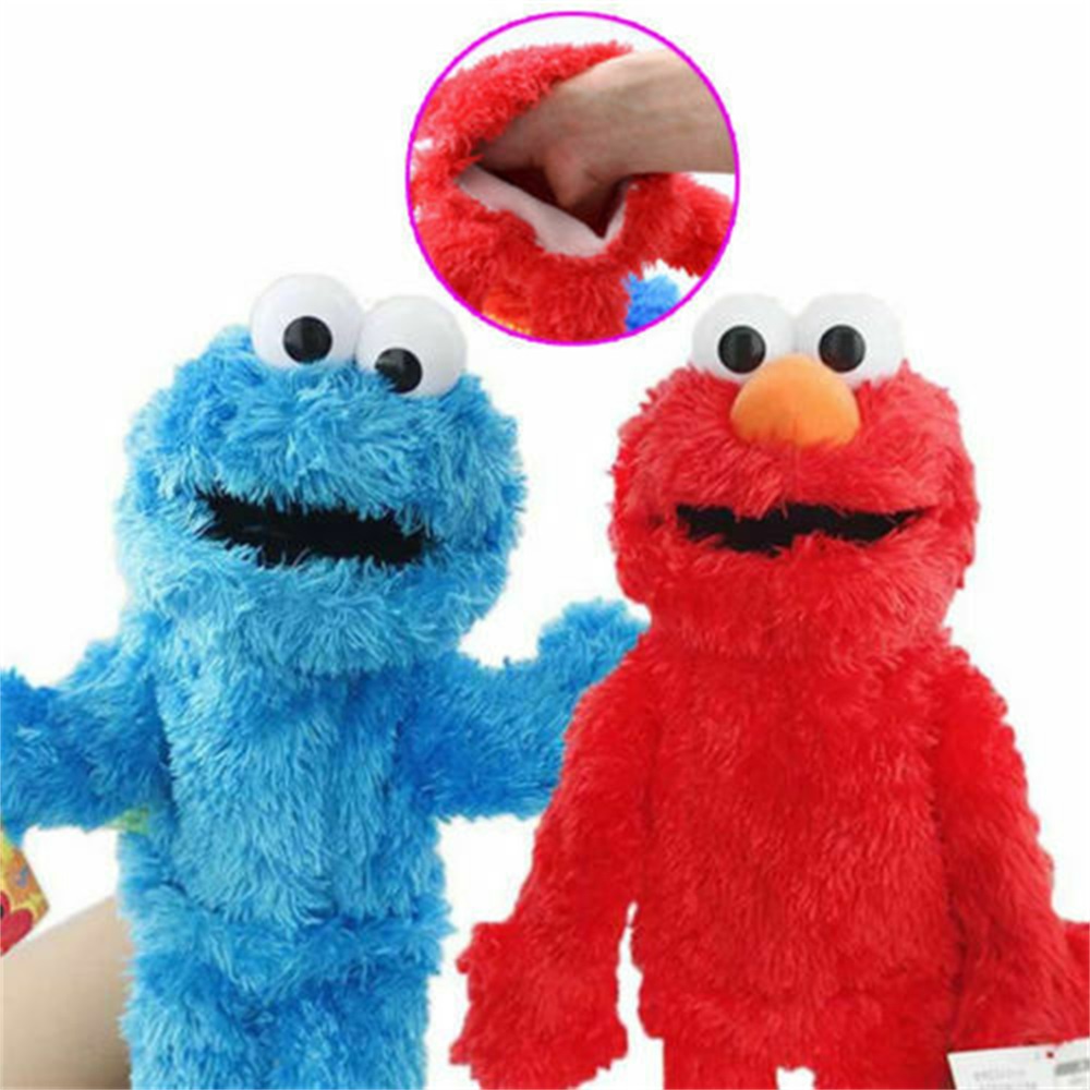 New 14" Living Hand Puppets Elmo Cookie Monster Sesame Street Soft ...