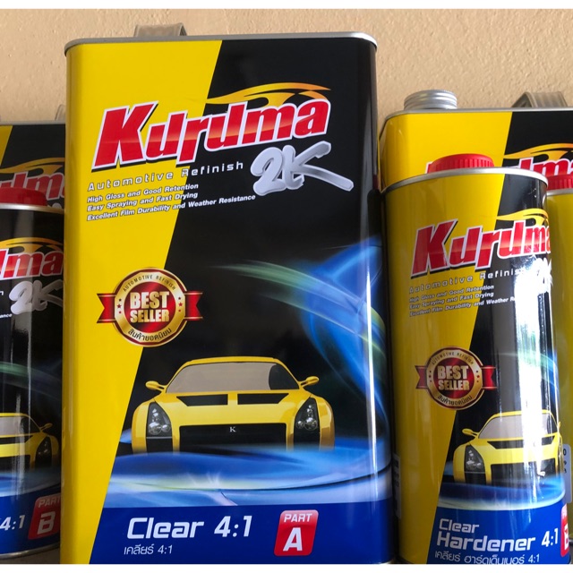 แลคเกอร์เงา KURUMA 2K 4:1 ชุดใหญ่ 3.2 ลิตร | Shopee Thailand