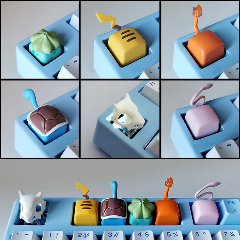 【KEYCAP】Pikachu ปุ่มกดคีย์บอร์ด พลาสติกเรซิ่น ลายปิกาจู โปเกม่อน R4 OEM ...