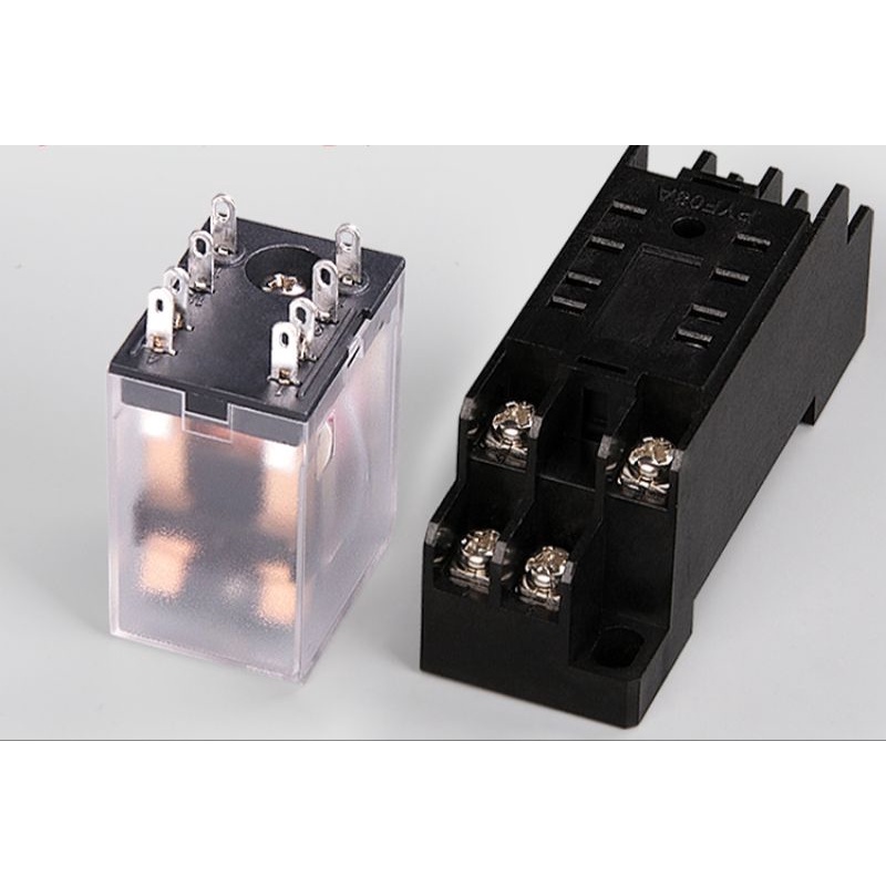 ราคาต่อชุด Relay+Socket MY2N MY4N 12vdc 24vdc 220vac 12vac 24va my2 my4 ...