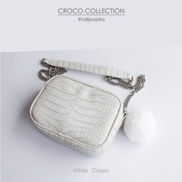 Tolli Croco-Snake Bags 13 สี ทรงผืนผ้าซิปเหล็กลายจระเข้และงู | Shopee ...
