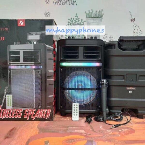 ลำโพงบลูทูธ 8 นิ้ว มีล้อ ลากได้ แถมไมค์สาย KTS-1170 | Shopee Thailand