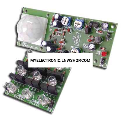 FUTURE KIT FA517 วงจร PIR เสียงติ่ง-ต่อง ตรวจจับการเคลื่อนไหว เปิดไฟอัตโนมัติ9LED SMD ชุด ประกอบ ...