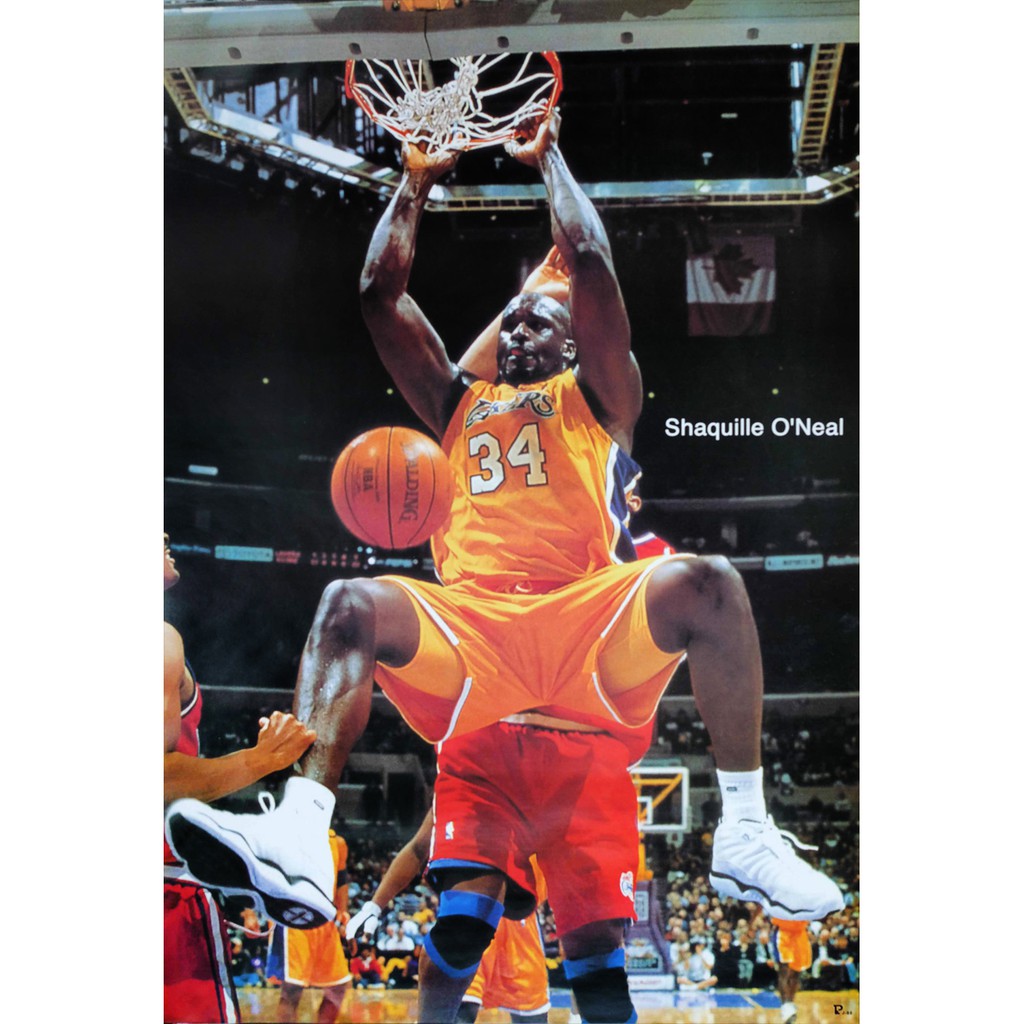 โปสเตอร์ รูปถ่าย นักกีฬา บาสเกตบอล แชคิล โอนีล Shaquille O'Neal POSTER ...