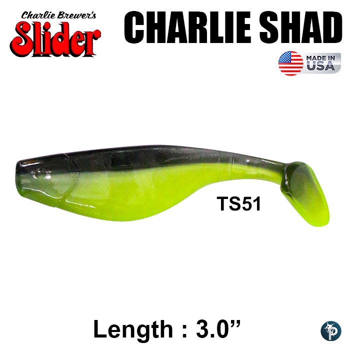 เหยื่อยาง SLIDER CHARLIE SHAD 3นิ้ว | Shopee Thailand