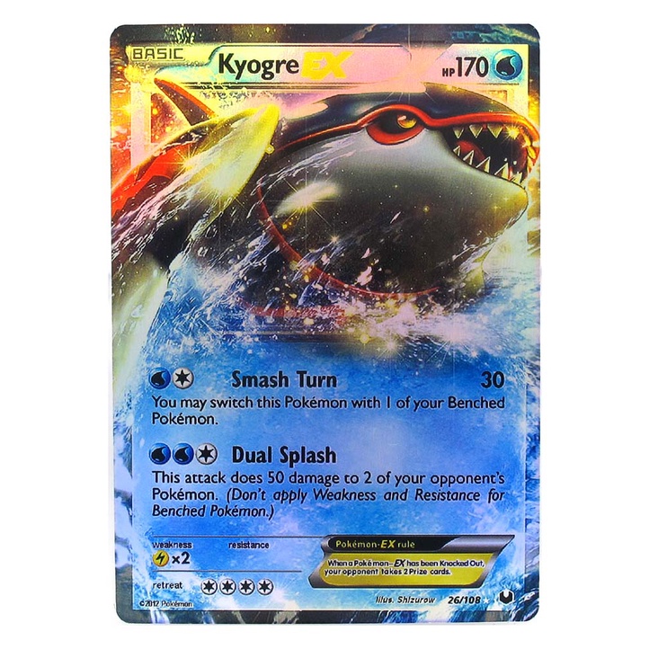 Kyogre EX 26/108 ไคโอกา Pokemon Matt Card ภาษาอังกฤษ | Shopee Thailand