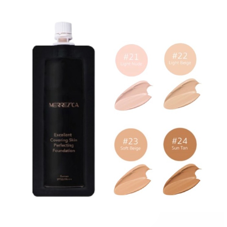 Merrezca Excellent Covering Skin Perfecting Foundation เมอเรซก้า รอง ...