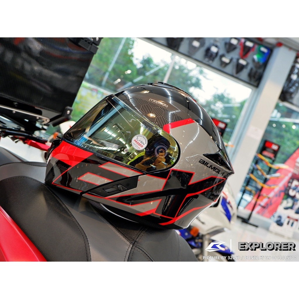 หมวกกันน็อคยกคาง Bilmola | Explorer 2022 มีแว่น ส่งไว โค้ดลด150 บาท ...