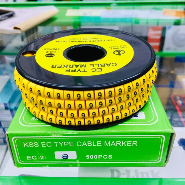 KSS Type Cable Marker เบอร์9 (500pcs) อย่างหนา | Shopee Thailand