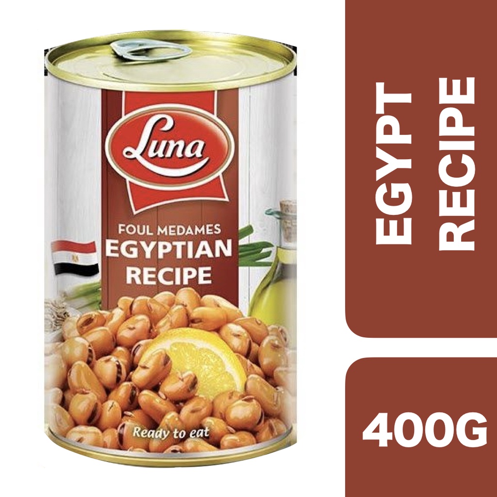 Luna Foul Medames Egyptian Recipe 400g ++ ลูน่า ถั่วปากอ้ากระป๋องพร้อม ...
