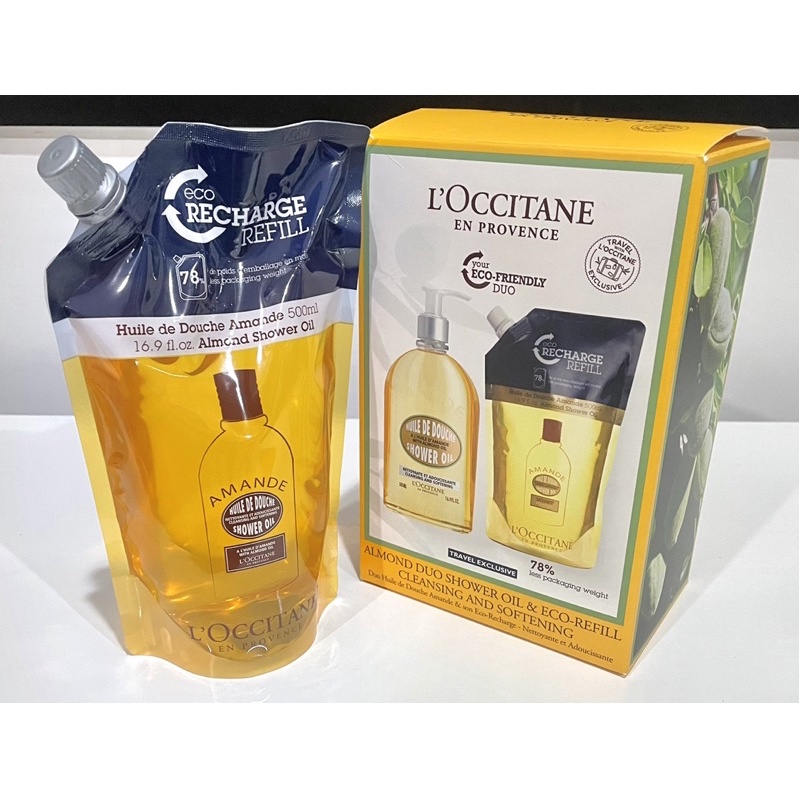 L’Occitane Almond Shower Oil Refill 500ml ล็อกซิทาน ออยล์อาบน้ำ อัลมอนด์ ชาวเวอร์ ถุงเติม 250 ...