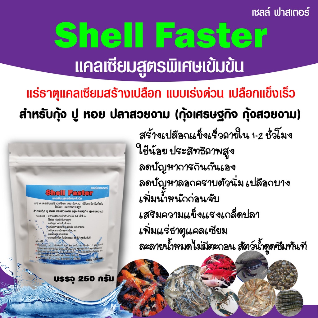 Shell Fasterแร่ธาตุแคลเซียมสร้างเปลือกสูตรพิเศษเข้มข้น แบบเร่งด่วน เปลือกแข็งเร็ว ใช้น้อย สำหรับ ...