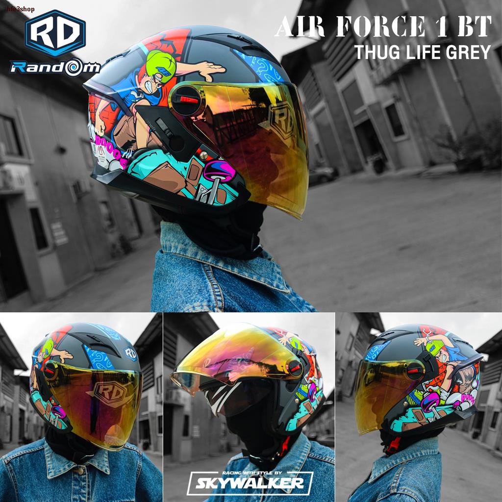 จุดกรุงเทพหมวกกันน็อค RD Random รุ่น Air Force 1 BT ใหม่ล่าสุด รองรับ ...