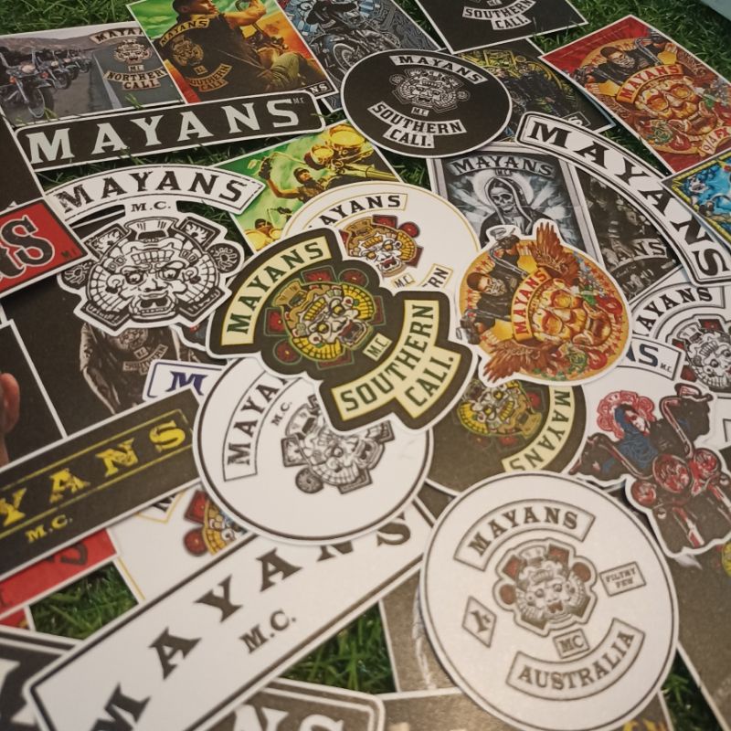 สติ๊กเกอร์MAYANS MC🔥StickersPVCเคลือบด้านกันน้ำกันรอยอย่างดีแปะได้ ...