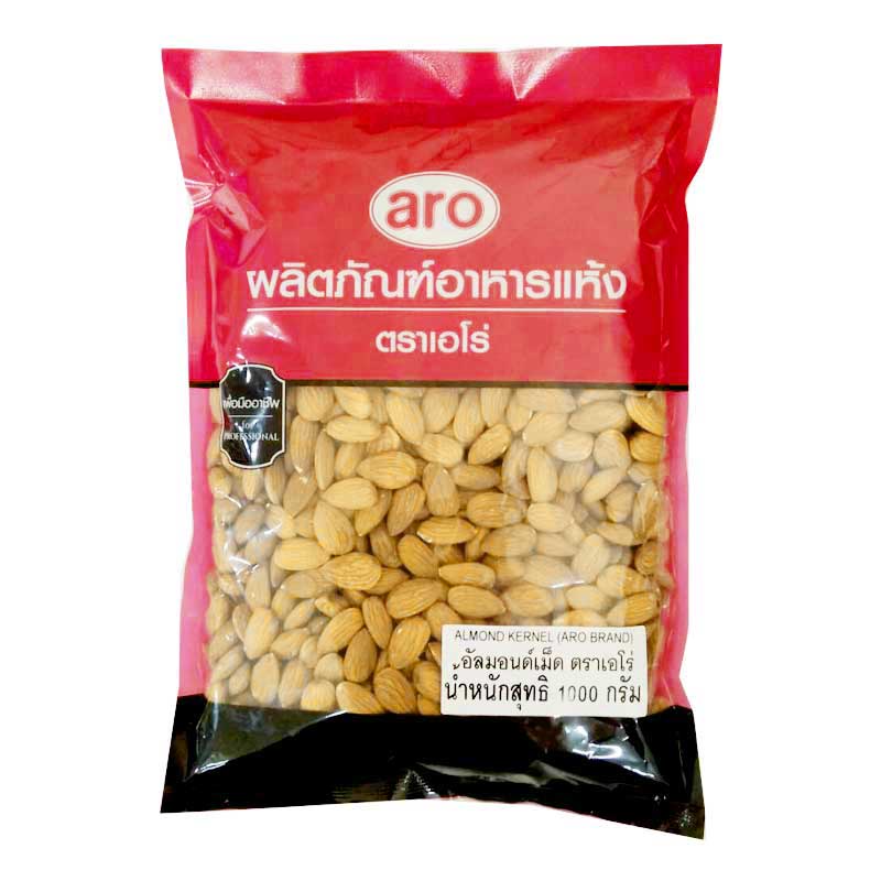 อัลมอนด์เม็ด อัลมอนแท่ง อัลมอนด์สไลซ์ 1,000 กรัม ตราเอโร่ ARO - Almond ...