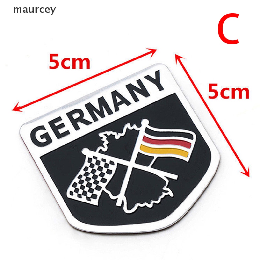 maurcey 3D Aluminium Auto Car Emblem Germany German Flag Logo Grille ...