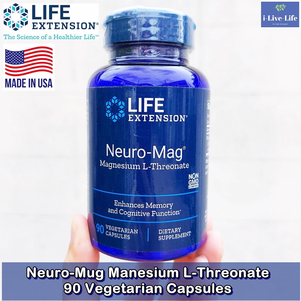 Life Extension - Neuro-Mag Magnesium L-Threonate 90 Vegetarian Capsules ...