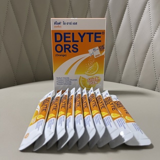 (ล็อตใหม่สุด 3/2/25) เกลือแร่ DELYTE ORS ดีไลต์ โออาร์เอส ส้ม กล่อง 10 ...