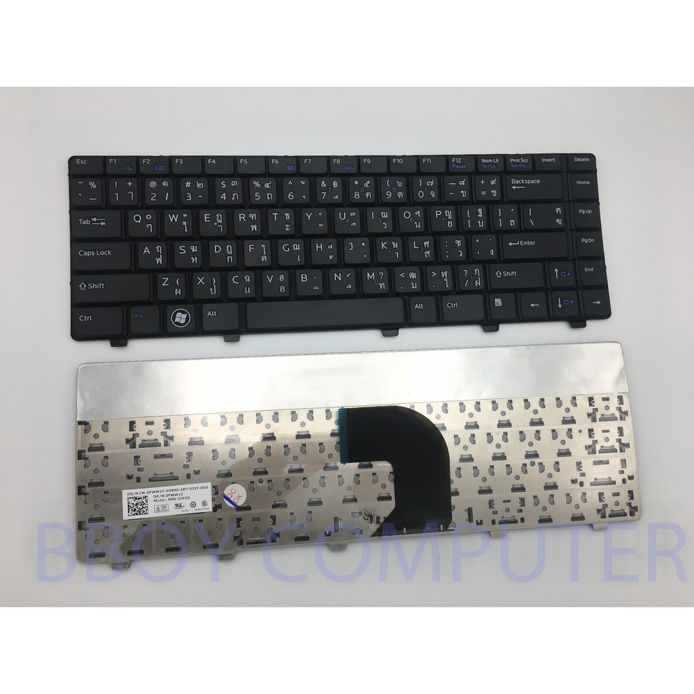 DELL Keyboard คีย์บอร์ด DELL Vostro 3300 3400 3500 ไทย อังกฤษ | Shopee ...