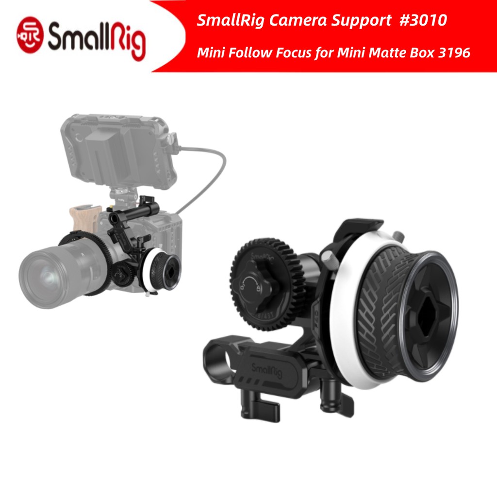 SmallRig Mini Follow Focus with A/B Stops & 15mm Rod Clamp and Snap-on ...